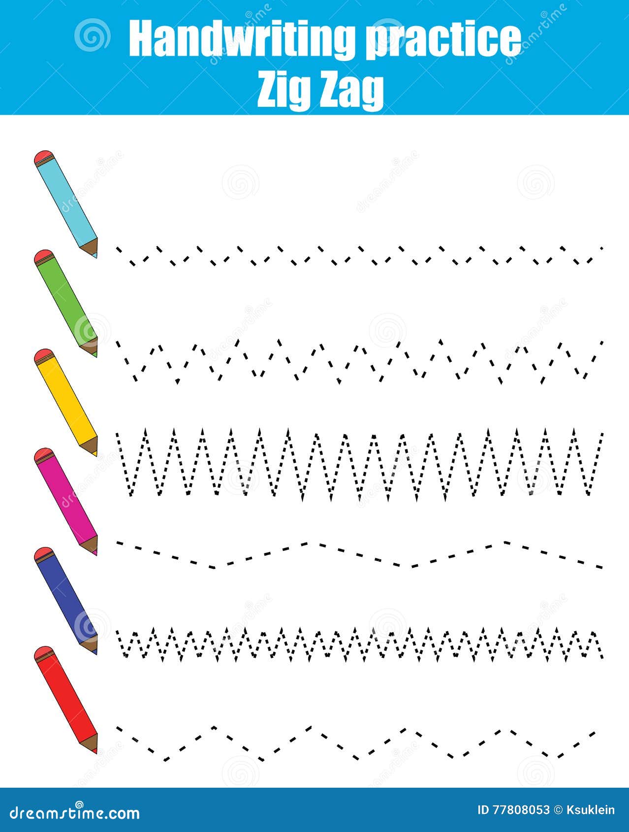 Printable Tracing Zig Zag Lines Worksheets Goimages Base