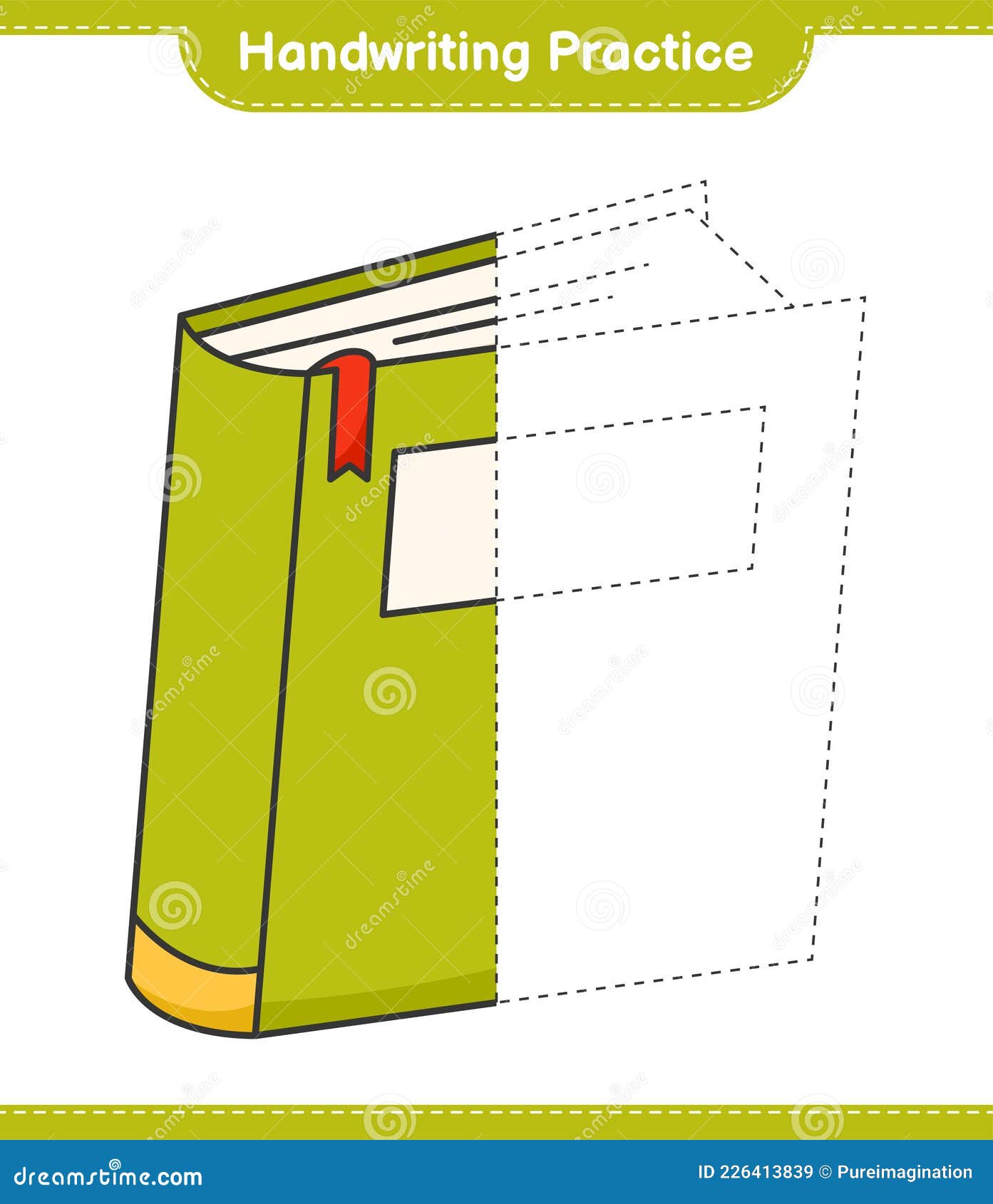 Handwriting Practice. Tracing Lines of Book Stock Vector - Illustration ...