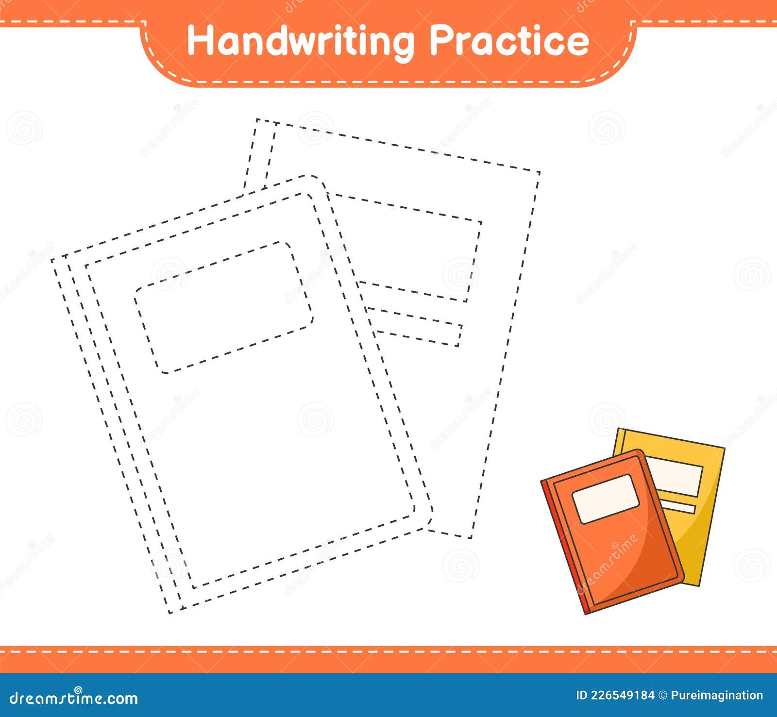 Handwriting Practice. Tracing Lines of Book Stock Vector - Illustration ...