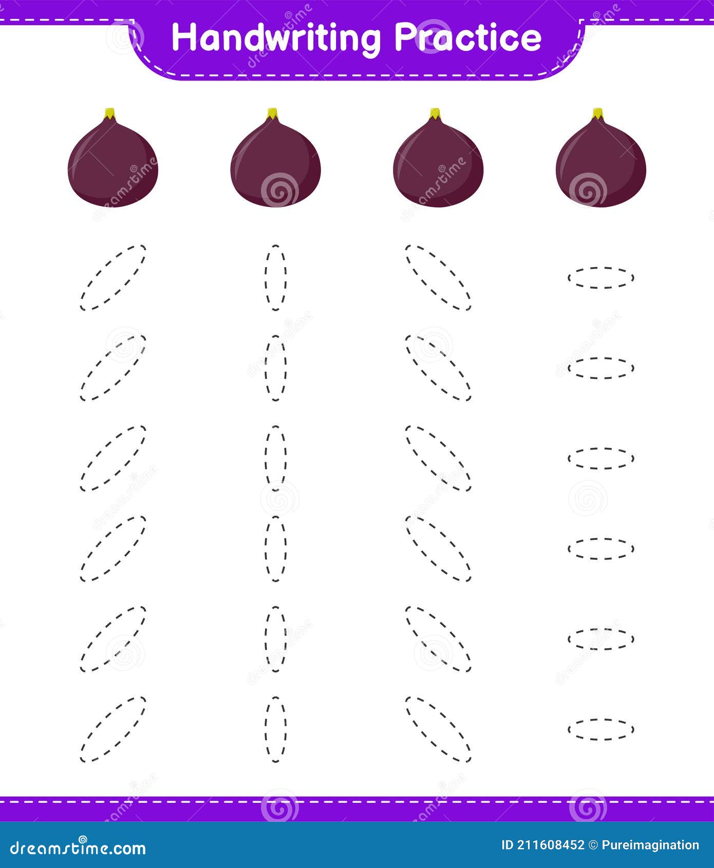 Handwriting Practice. Tracing Lines of Fig. Educational Children Game ...