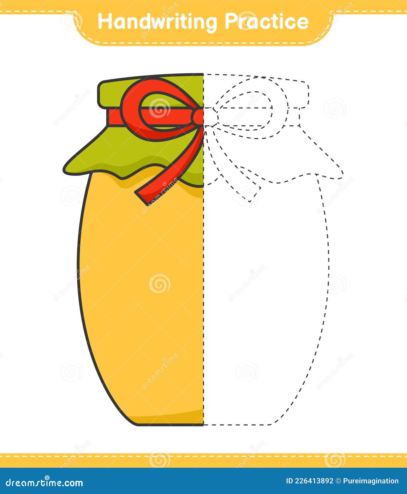 Handwriting Practice. Tracing Lines of Jam Stock Vector - Illustration ...