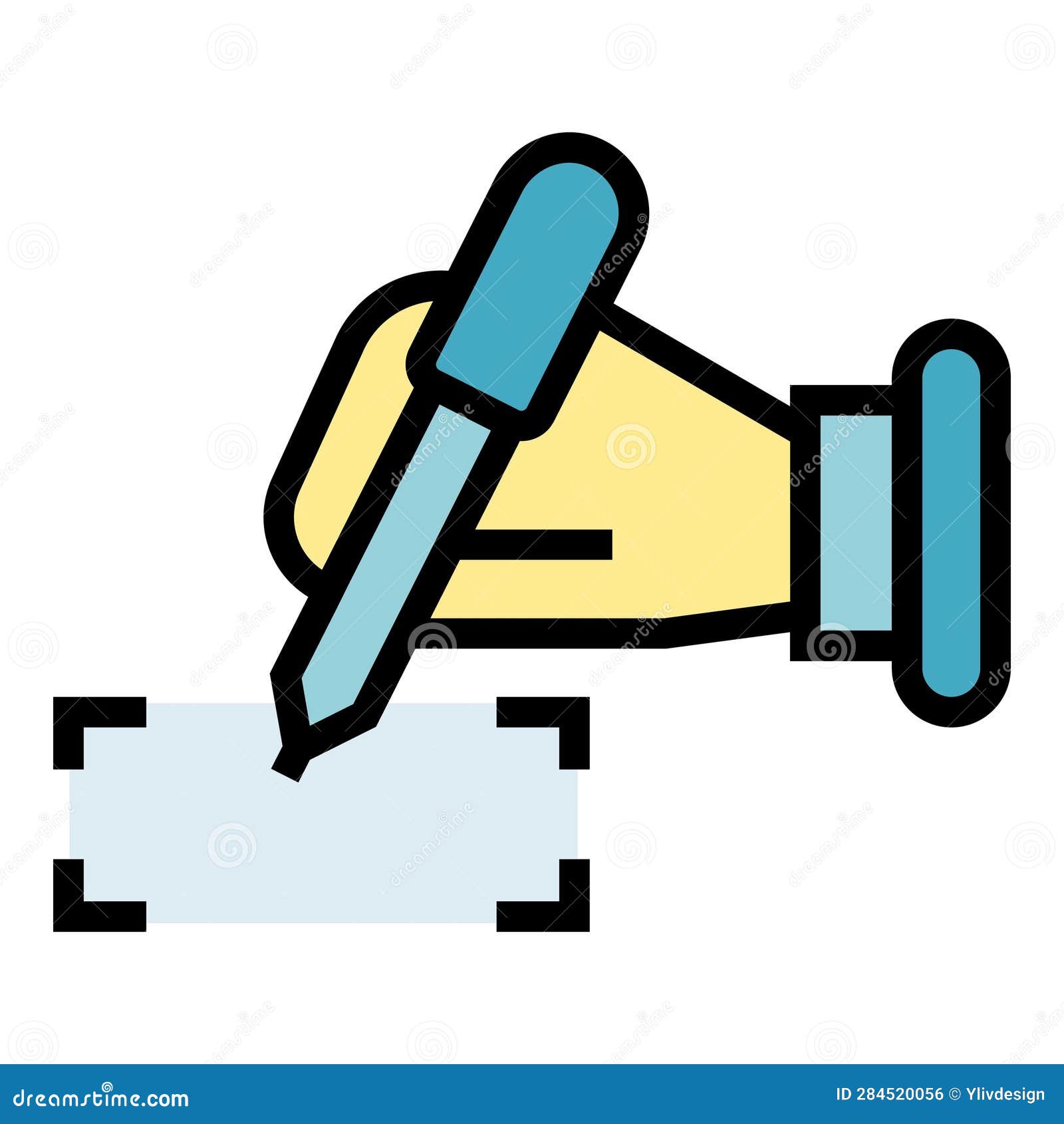Handwriting Scan Icon Vector Flat Stock Illustration - Illustration of ...
