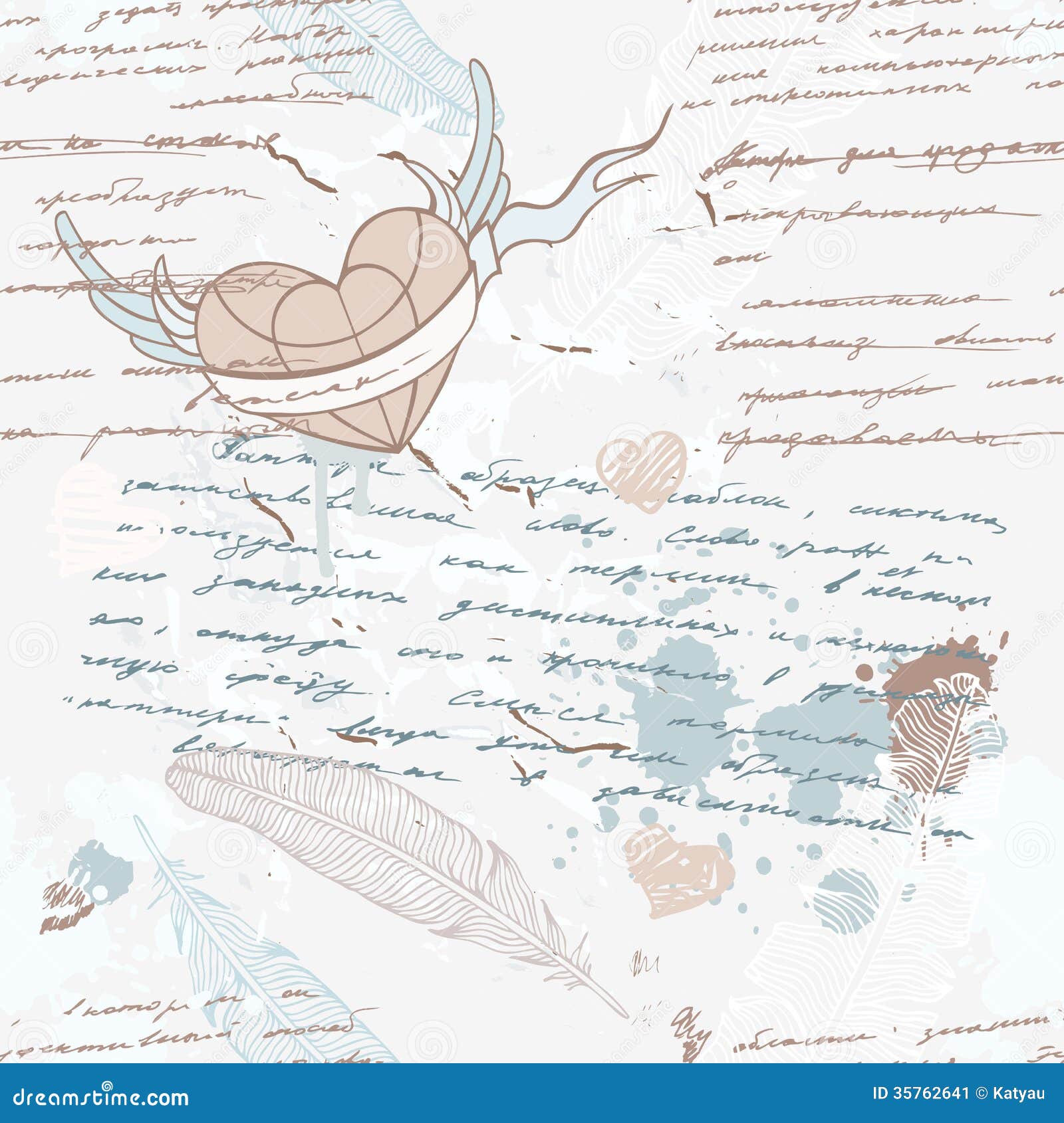 Handwriting. Seamless Background. Royalty-Free Stock Photography ...