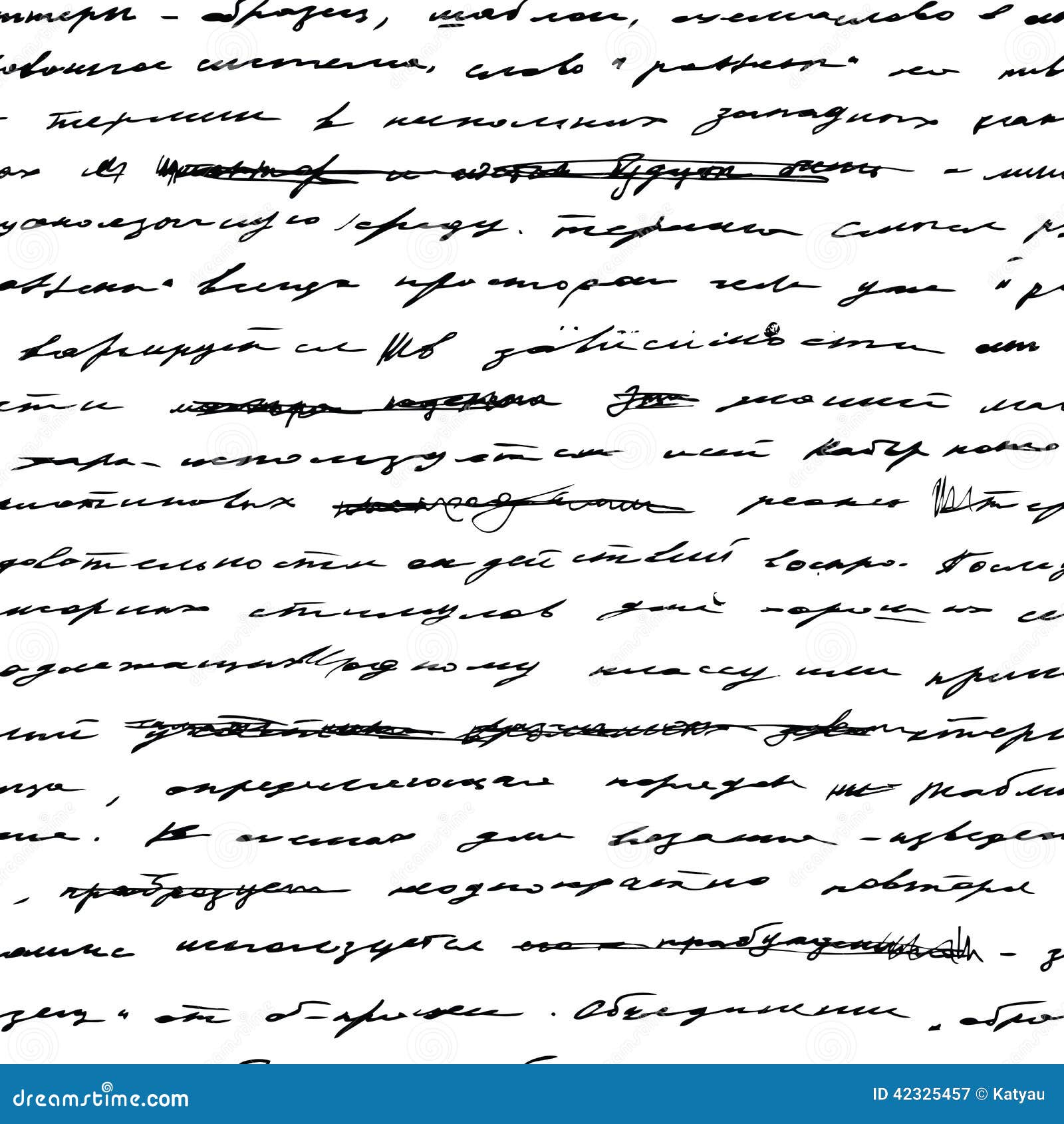 Handwriting. Seamless Background. Royalty-Free Stock Photography ...