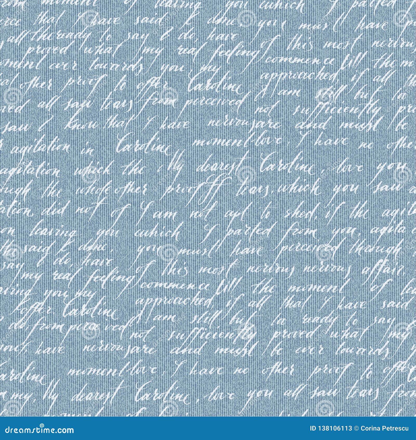 Handwriting. Seamless Background. Royalty-Free Stock Photography ...