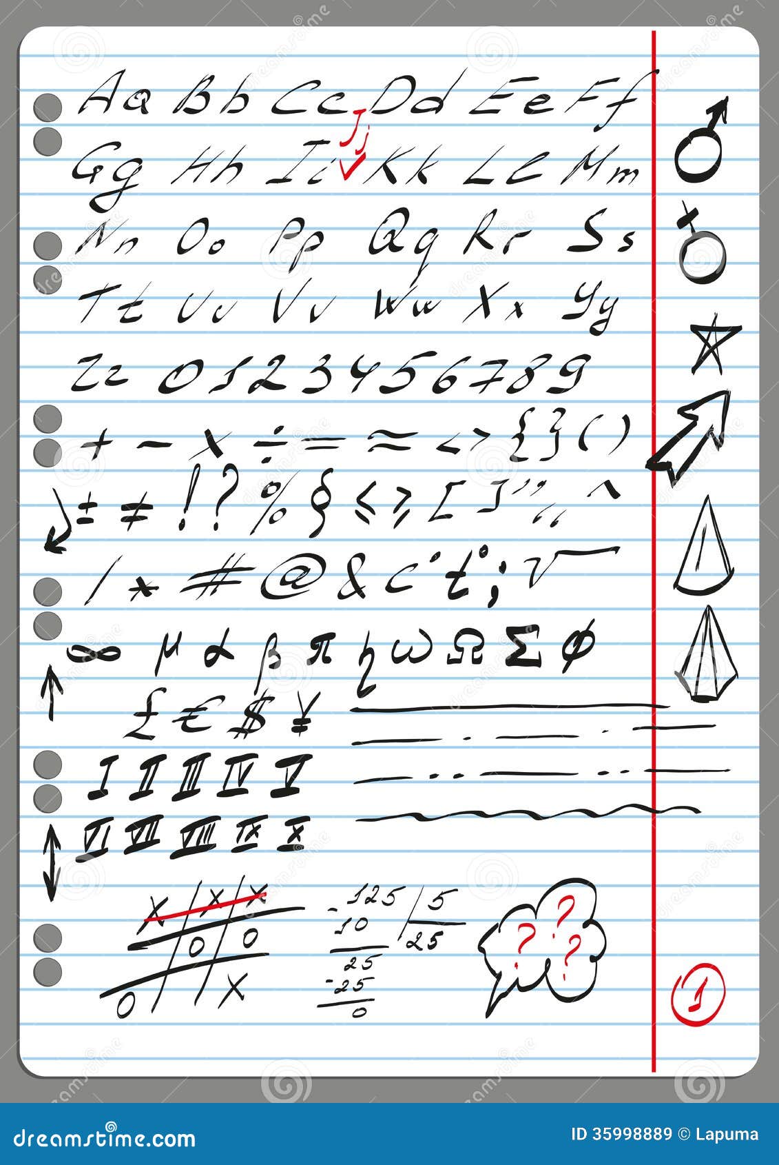 Handwriting stock vector. Illustration of handmade, education - 35998889