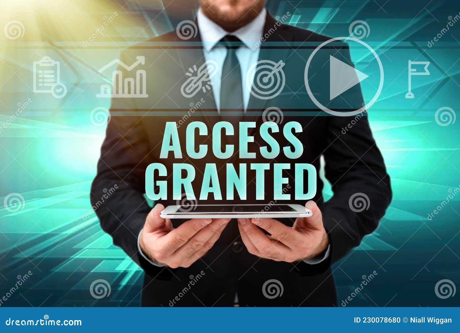 Handwriting Text Access Granted. Word Written on Admittance of Users To ...