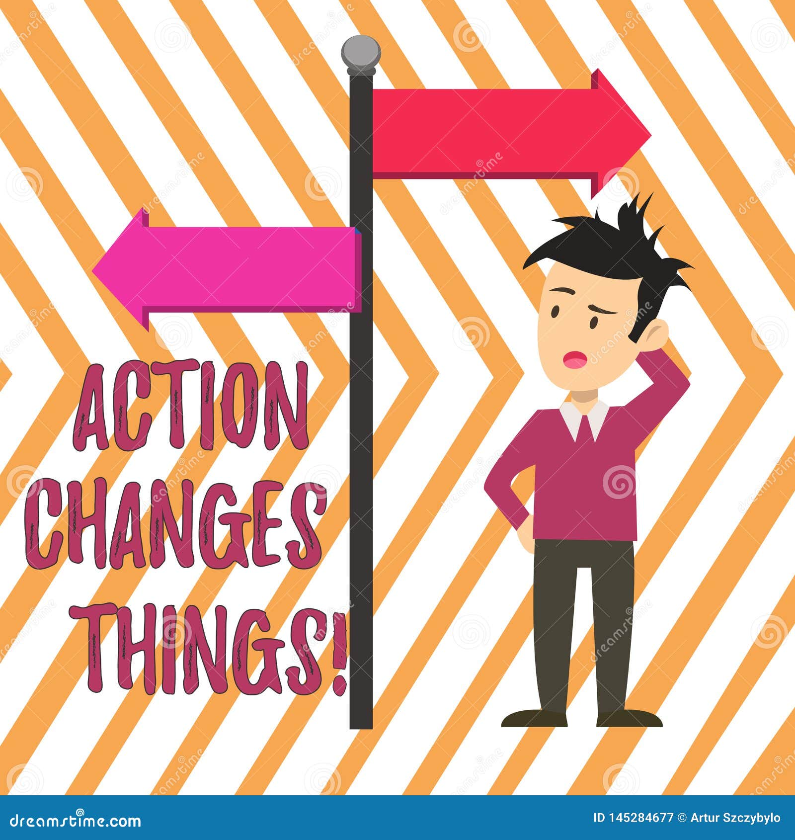 Handwriting Text Action Changes Things. Concept Meaning Start Doing ...