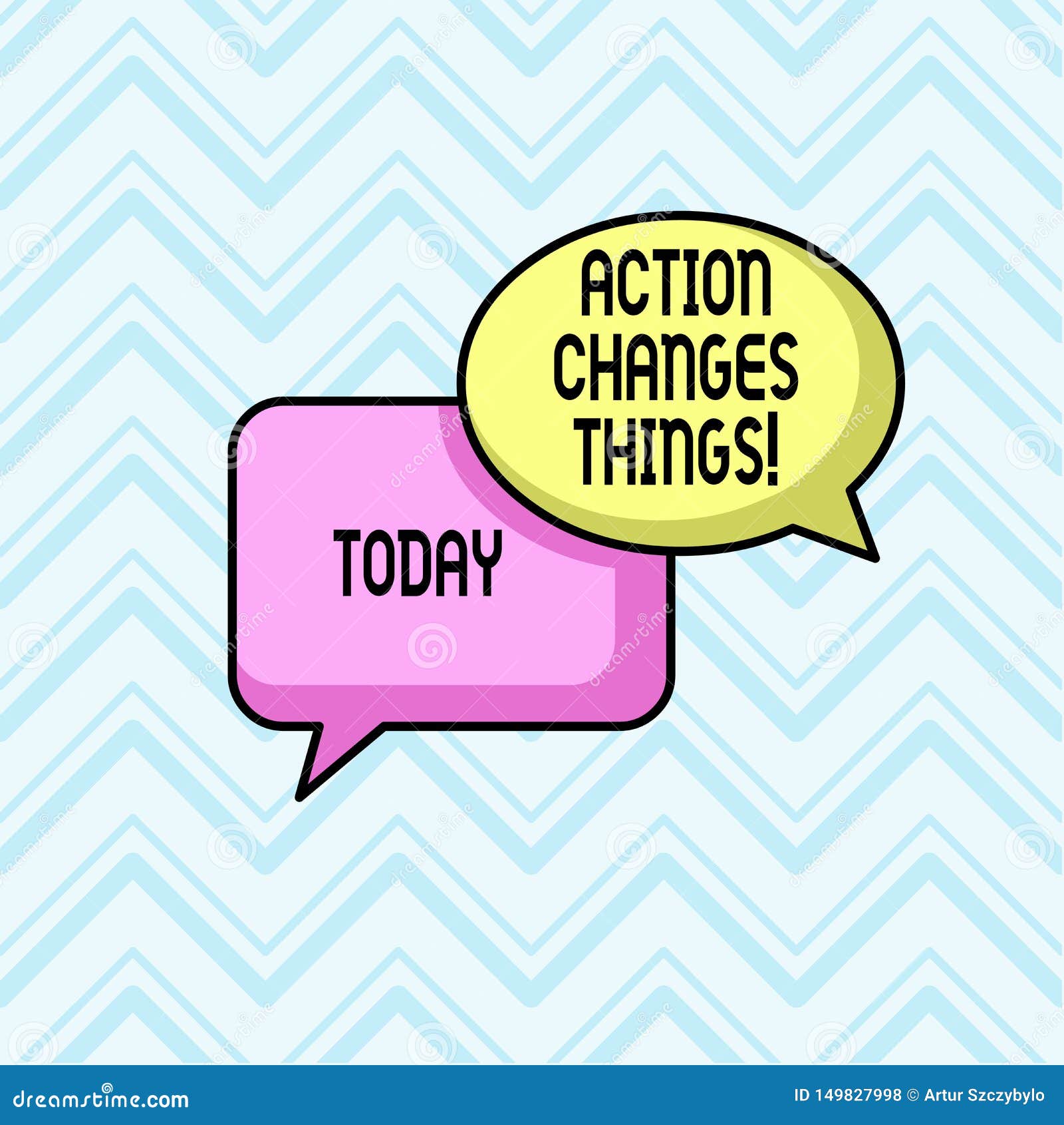 Handwriting Text Action Changes Things. Concept Meaning Start Doing ...