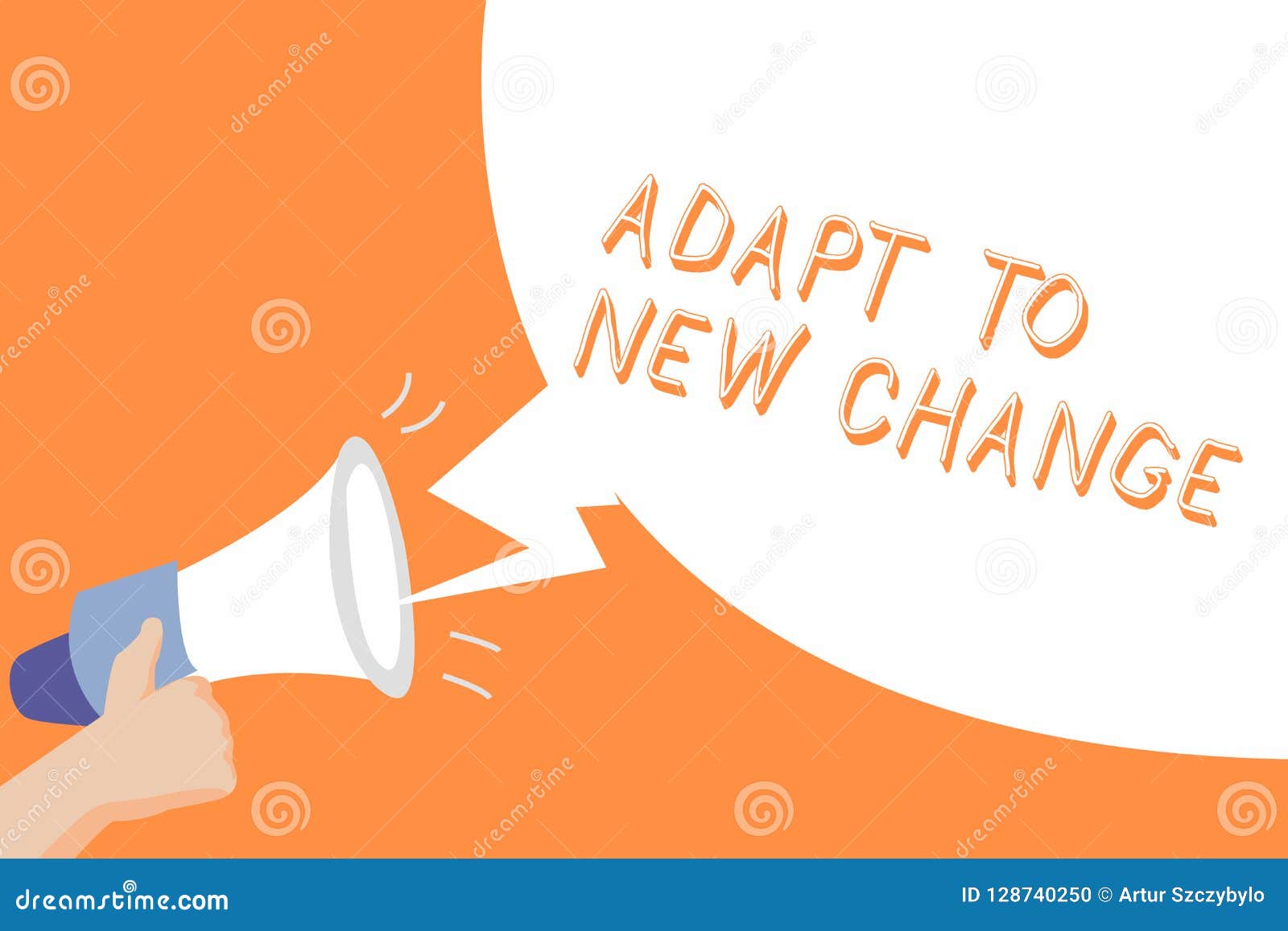 Handwriting Text Adapt To New Change. Concept Meaning Get Used To ...