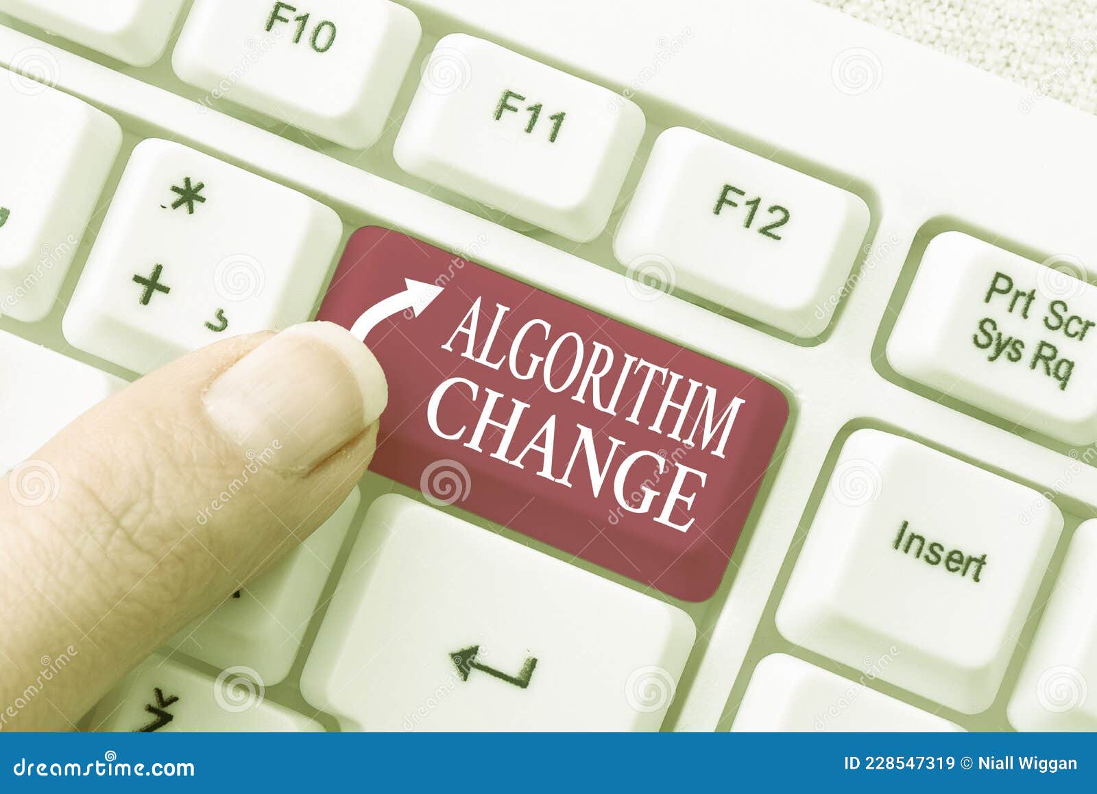 Handwriting Text Algorithm Change. Business Concept Change in Procedure Designed To Perform an ...