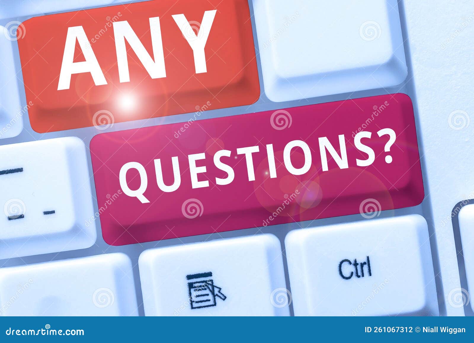 Handwriting Text Any Questions Question. Business Concept Allowing Any ...