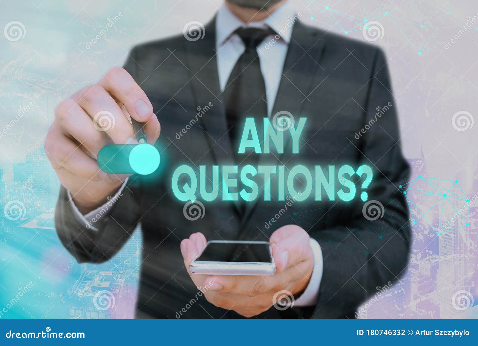 Handwriting Text Any Questions Question. Concept Meaning Asking for ...