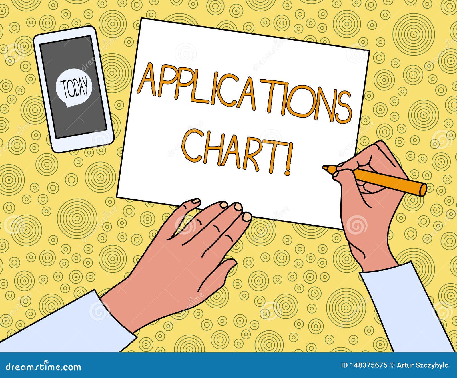 Handwriting Text Applications Chart. Concept Meaning Graph Used To ...