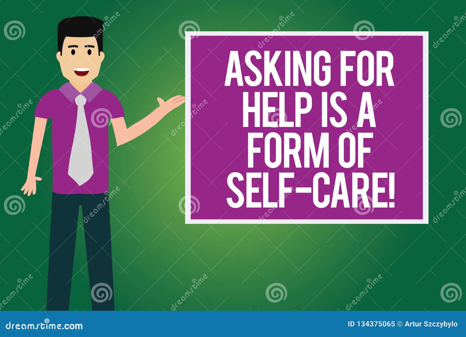 Handwriting Text Asking for Help is a Form of Self Care. Concept ...