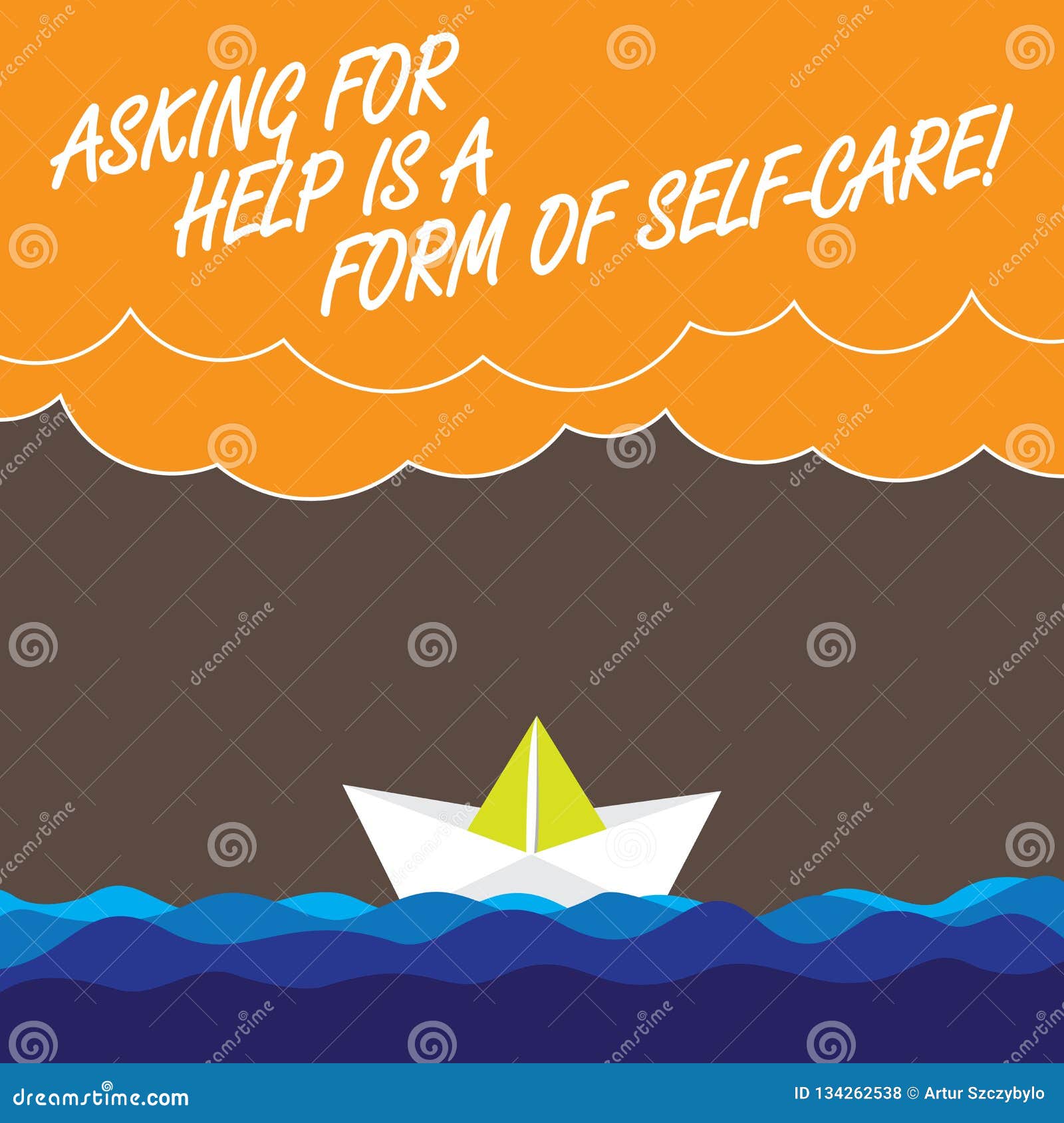 Handwriting Text Asking for Help is a Form of Self Care. Concept ...