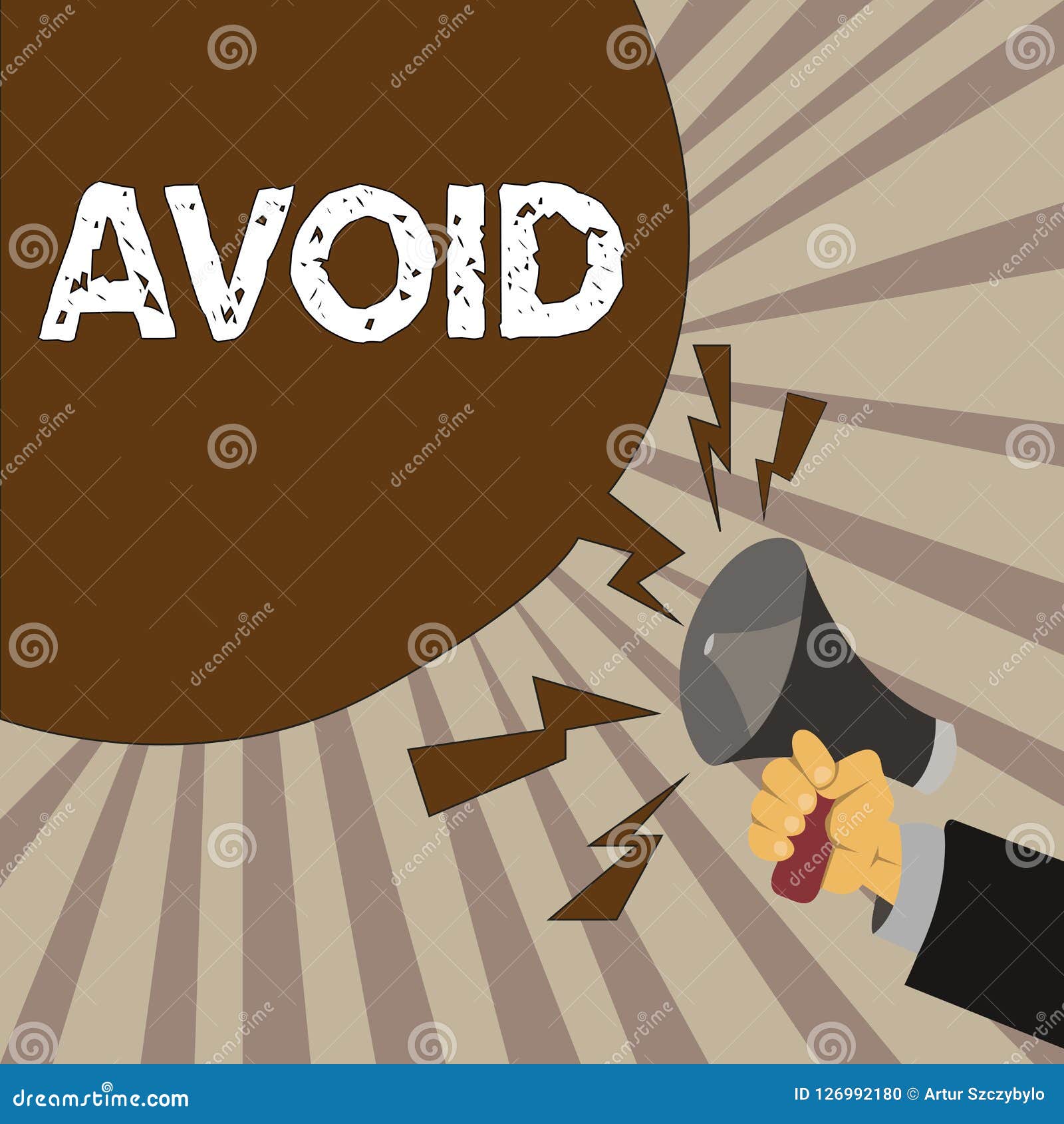 Handwriting Text Avoid. Concept Meaning Contrive Not To Meet Someone ...