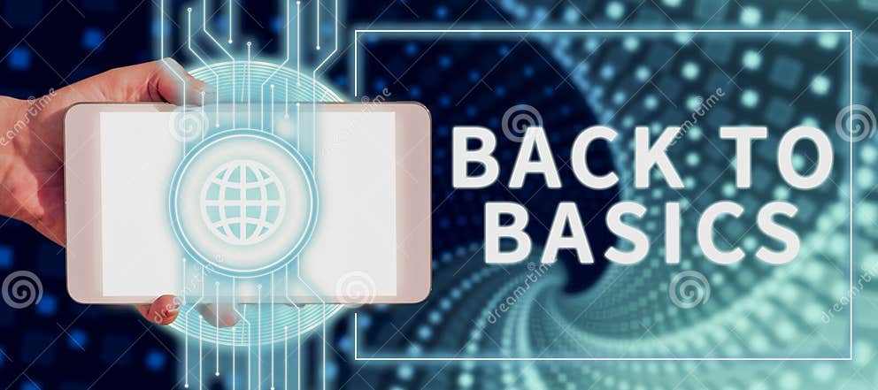 Conceptual Caption Back To Basics. Word Written on Return Simple Things ...