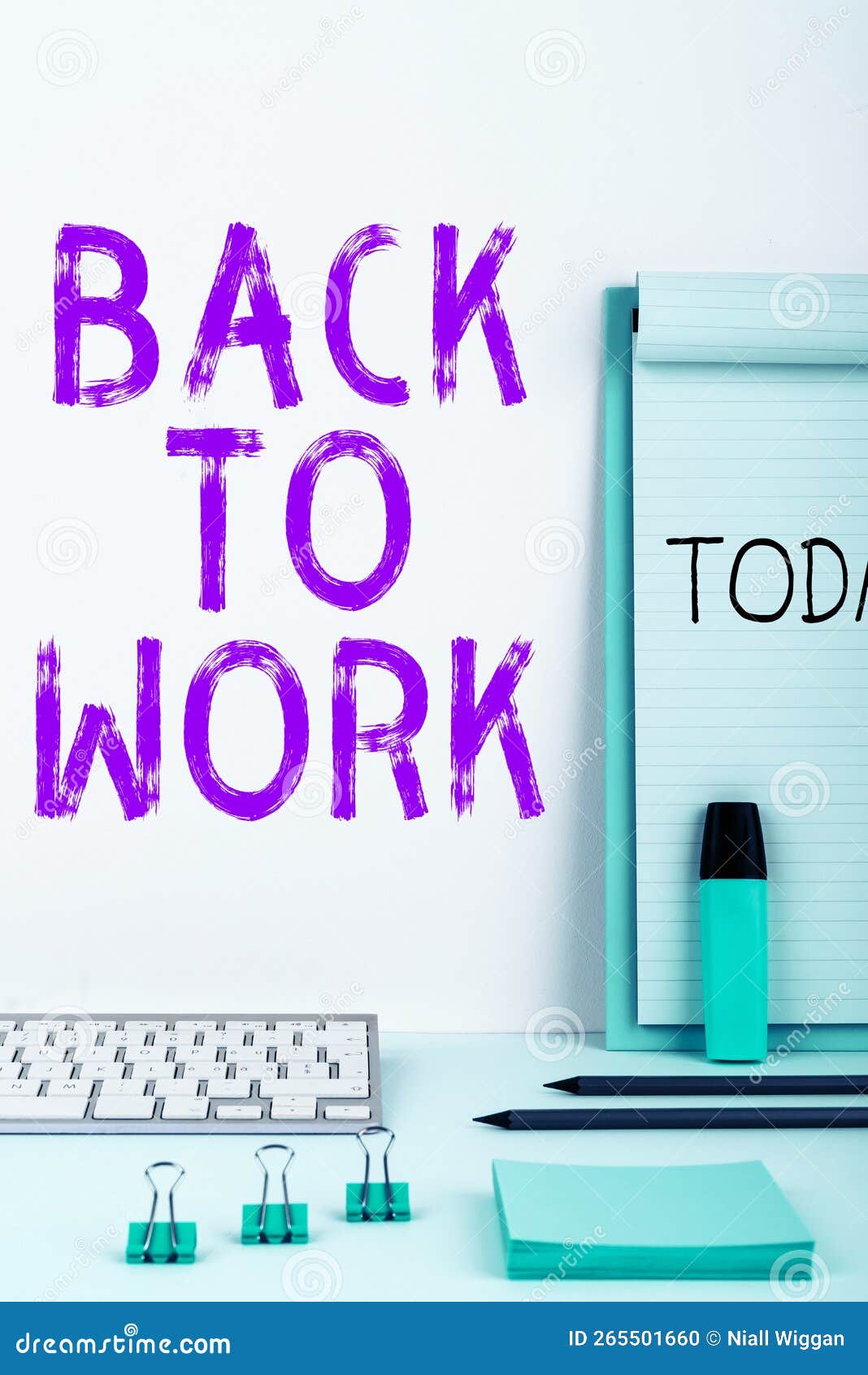 Handwriting Text Back To Work. Concept Meaning Returning To Job Routine ...