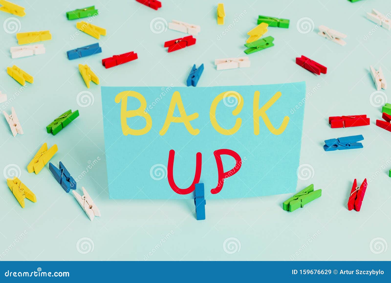 Handwriting Text Back Up. Concept Meaning Saving Important Data into ...