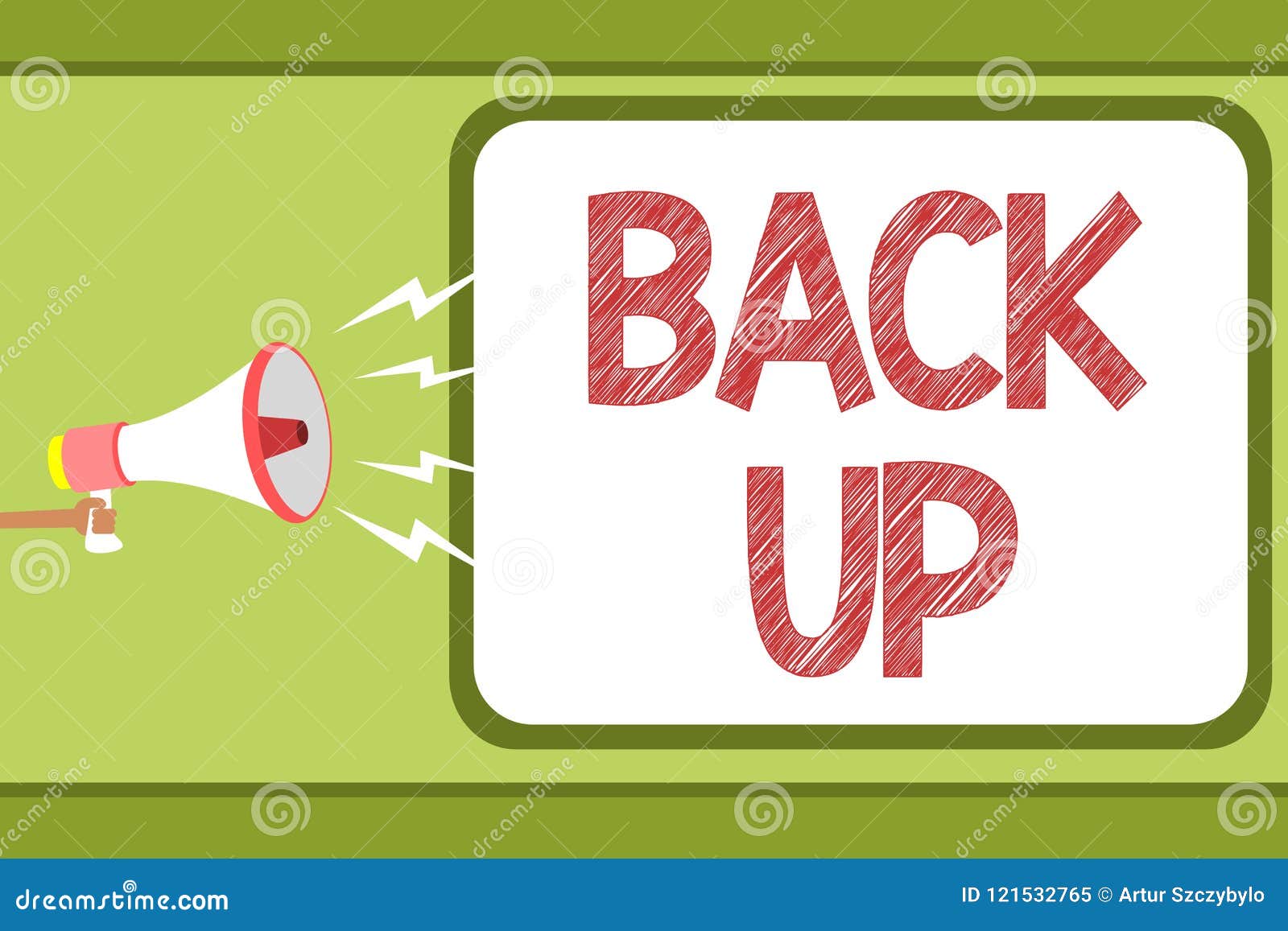 Handwriting Text Back Up. Concept Meaning Saving Important Data into ...