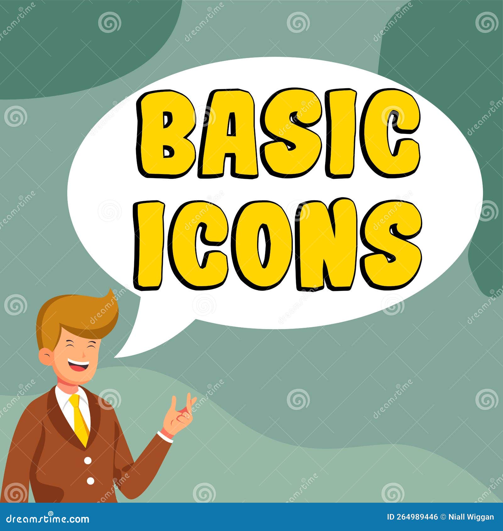 Handwriting Text Basic Icons. Business Concept Pictogram or Ideogram ...