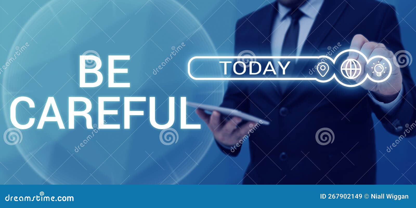 Handwriting Text Be Careful. Concept Meaning Making Sure of Avoiding ...