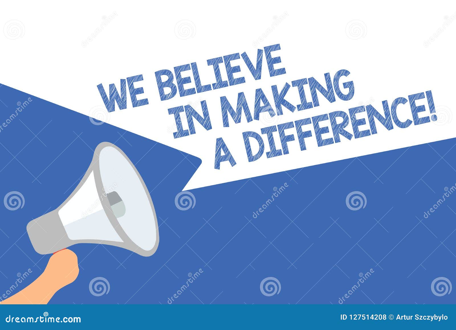 Handwriting Text we Believe in Making a Difference. Concept Meaning ...