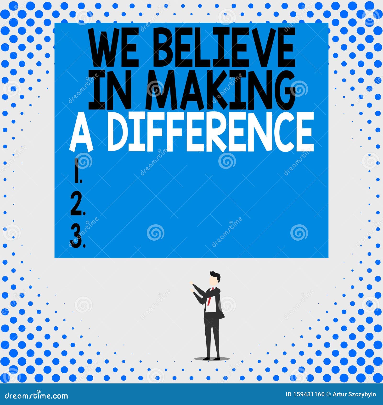 Handwriting Text we Believe in Making a Difference. Concept Meaning ...