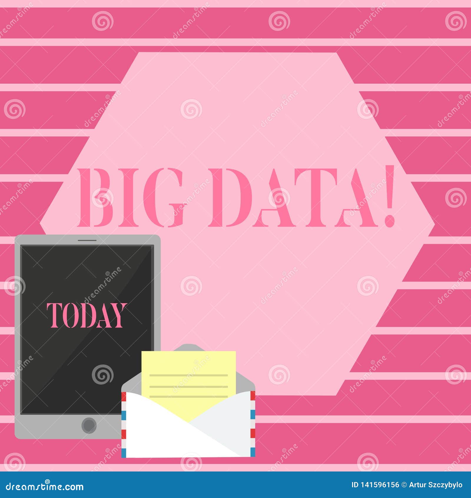 Handwriting Text Big Data. Concept Meaning Large Amount of Information ...