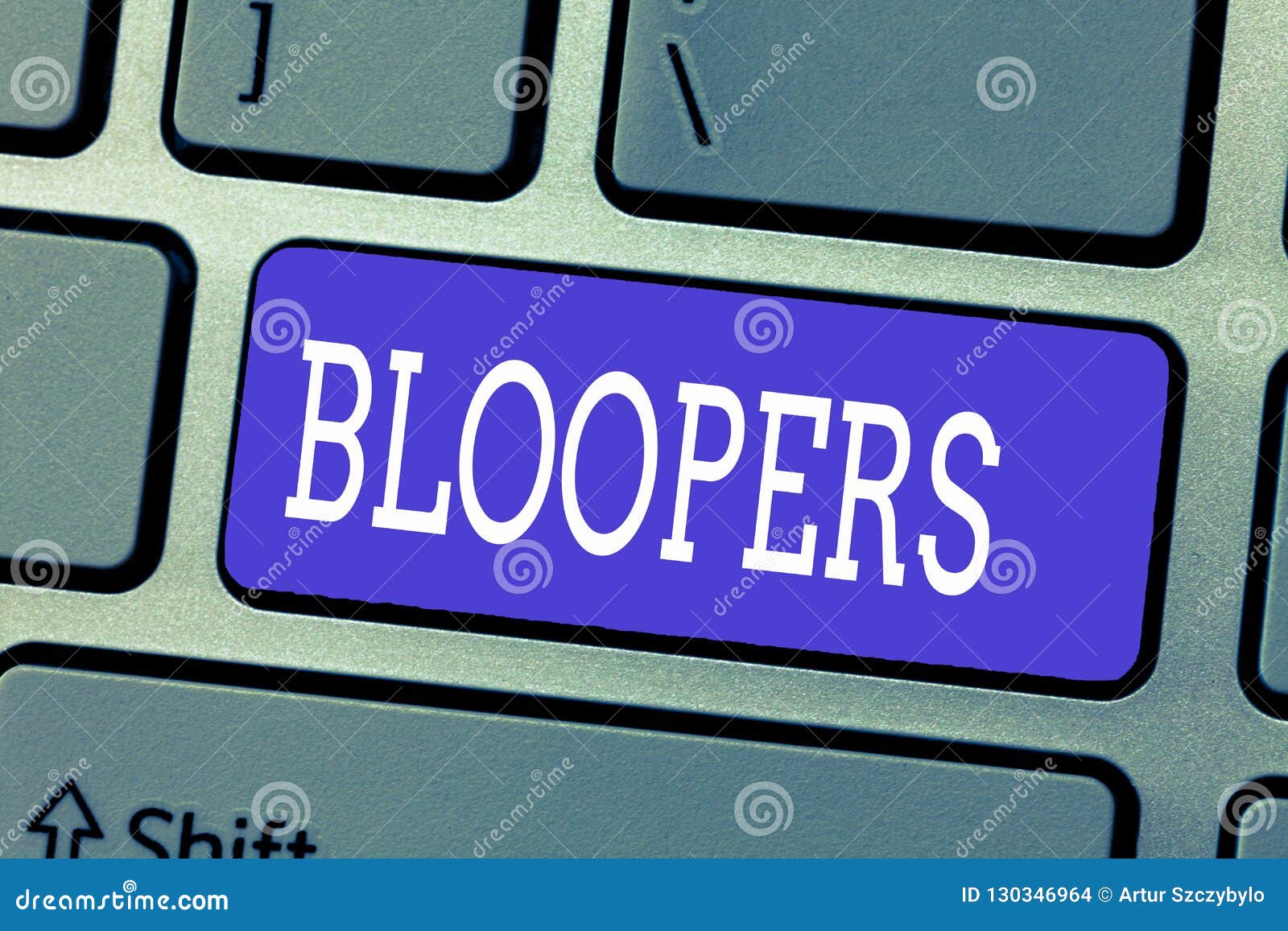 Handwriting Text Bloopers. Concept Meaning Embarrassing Errors Mistakes ...
