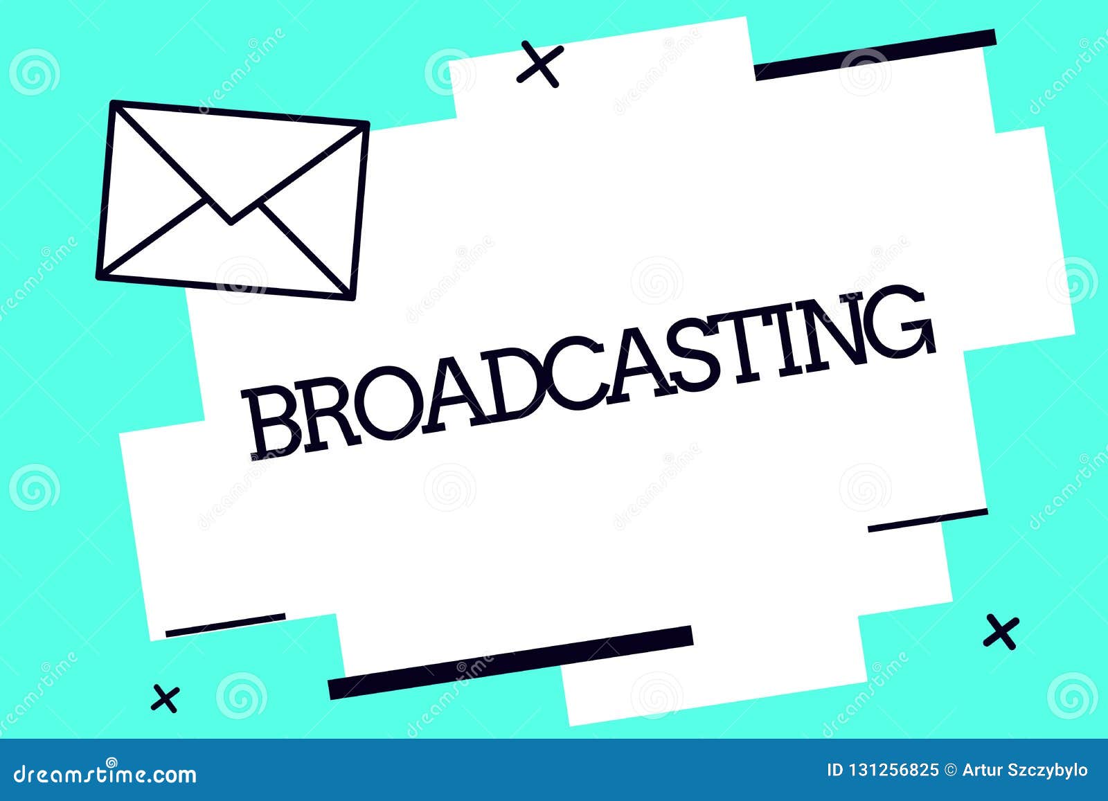 Handwriting Text Broadcasting. Concept Meaning Transmit Program or Some ...