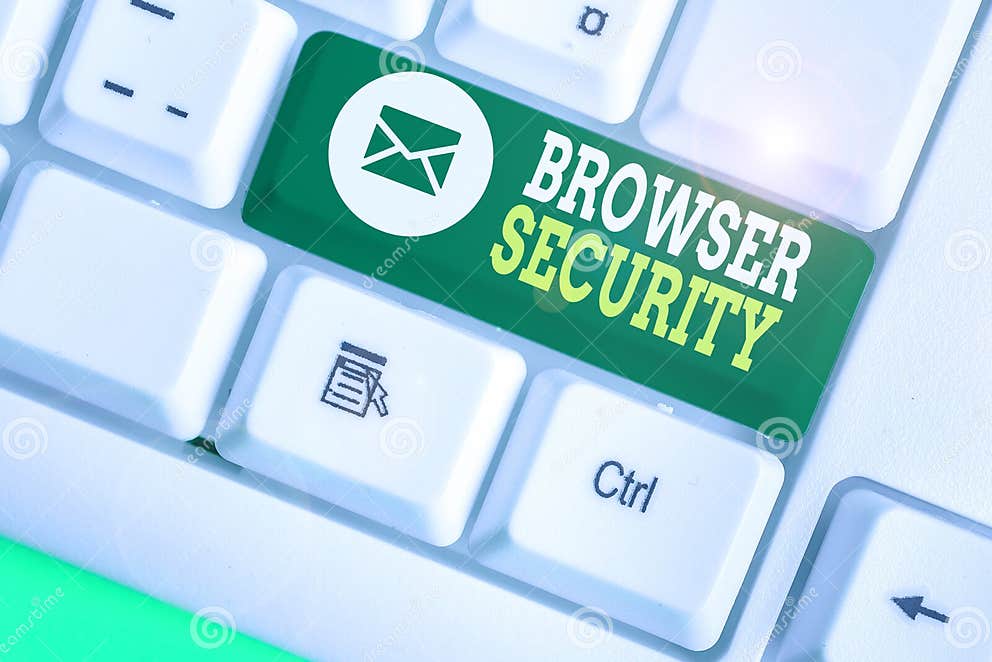 Handwriting Text Browser Security. Concept Meaning Security To Web ...