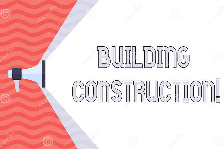 Handwriting Text Building Construction. Concept Meaning Process of ...