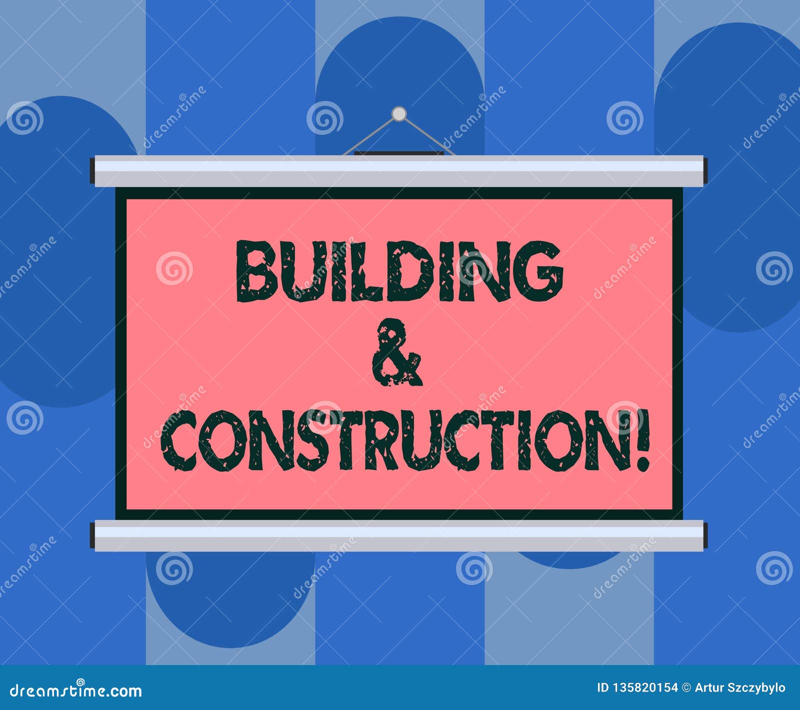 Handwriting Text Building and Construction. Concept Meaning the Work of ...