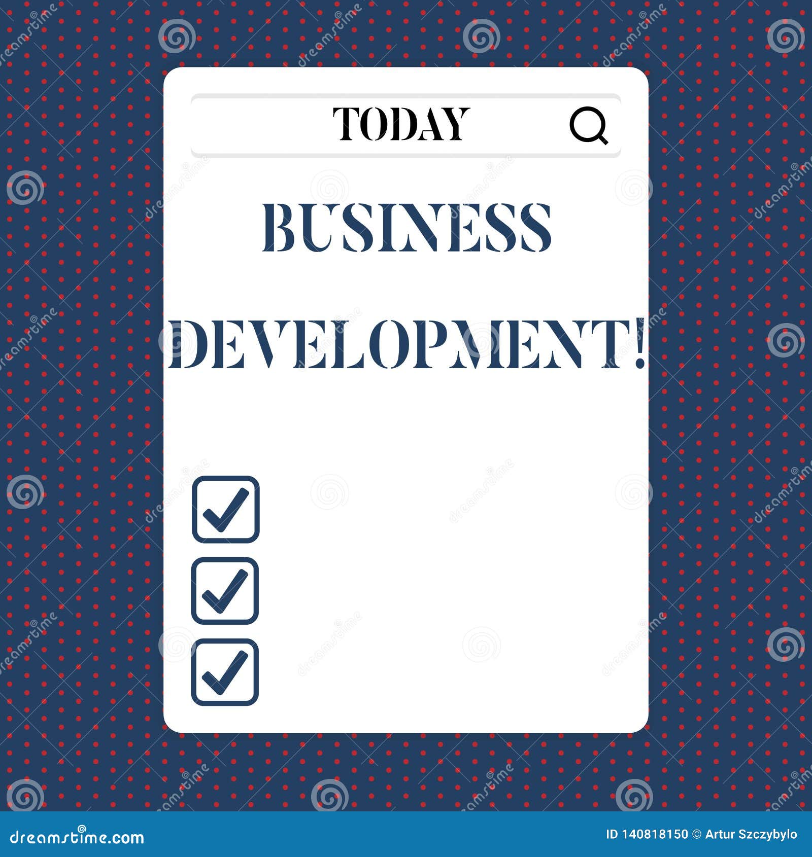 Handwriting Text Business Development. Concept Meaning Develop and ...