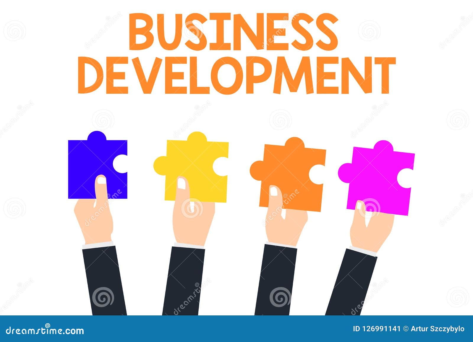 Handwriting Text Business Development. Concept Meaning Implement Growth ...