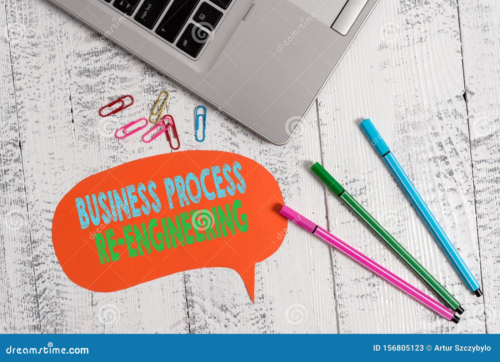 Handwriting Text Business Process Re Engineering. Concept Meaning the ...