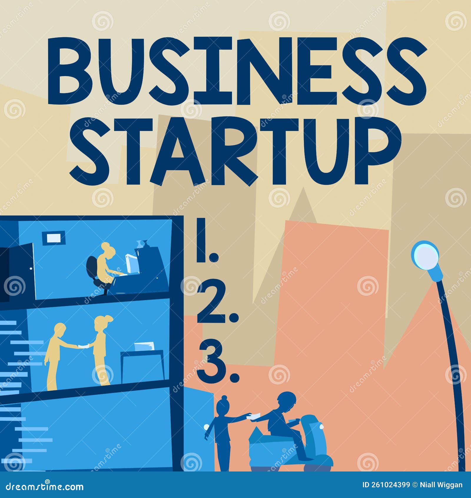 Handwriting Text Business Startup. Internet Concept during the First ...