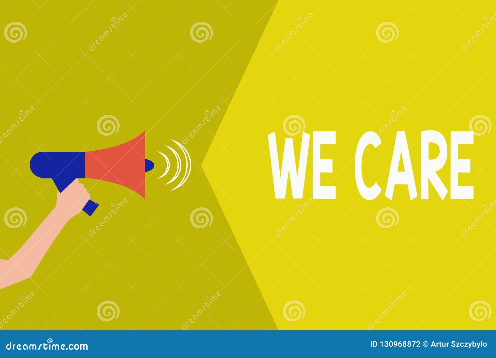 Handwriting Text we Care. Concept Meaning Care Taken To Prevent Any ...