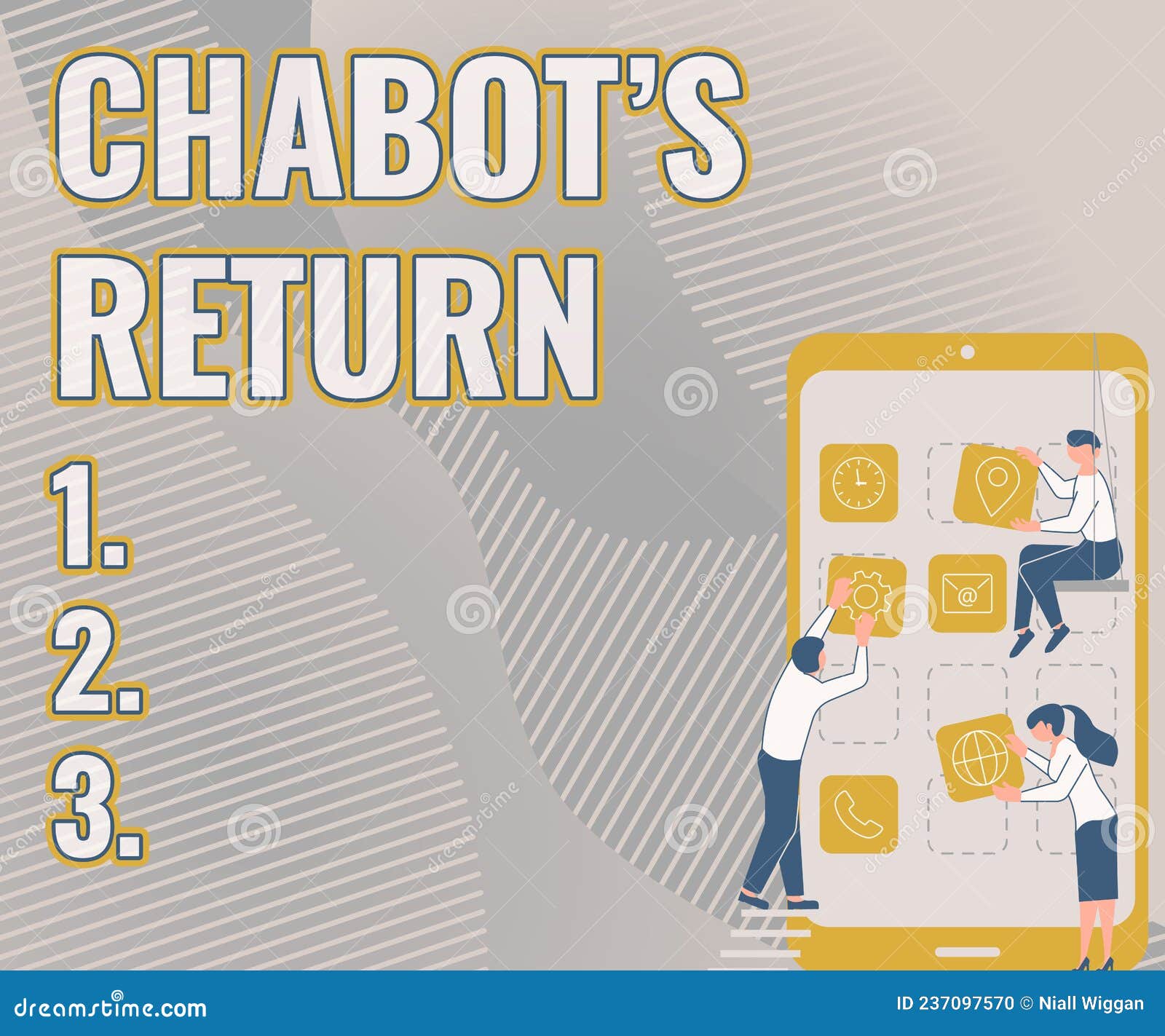 Chabot - Artificial Intelligence Robot Icon With Message On Isometric ...