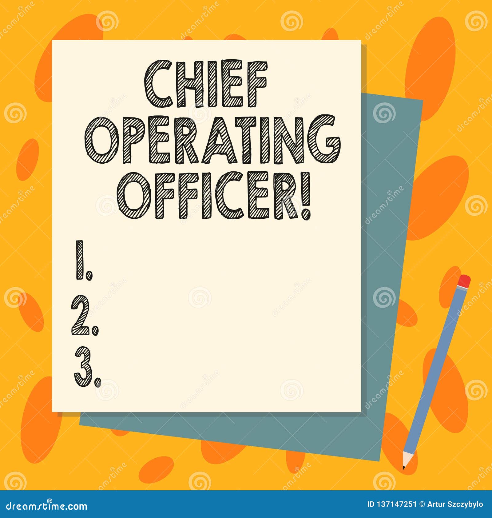 Handwriting Text Chief Operating Officer. Concept Meaning Responsible ...