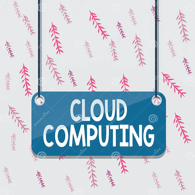 Handwriting Text Cloud Computing. Concept Meaning Use a Network of Remote Servers Hosted on the ...