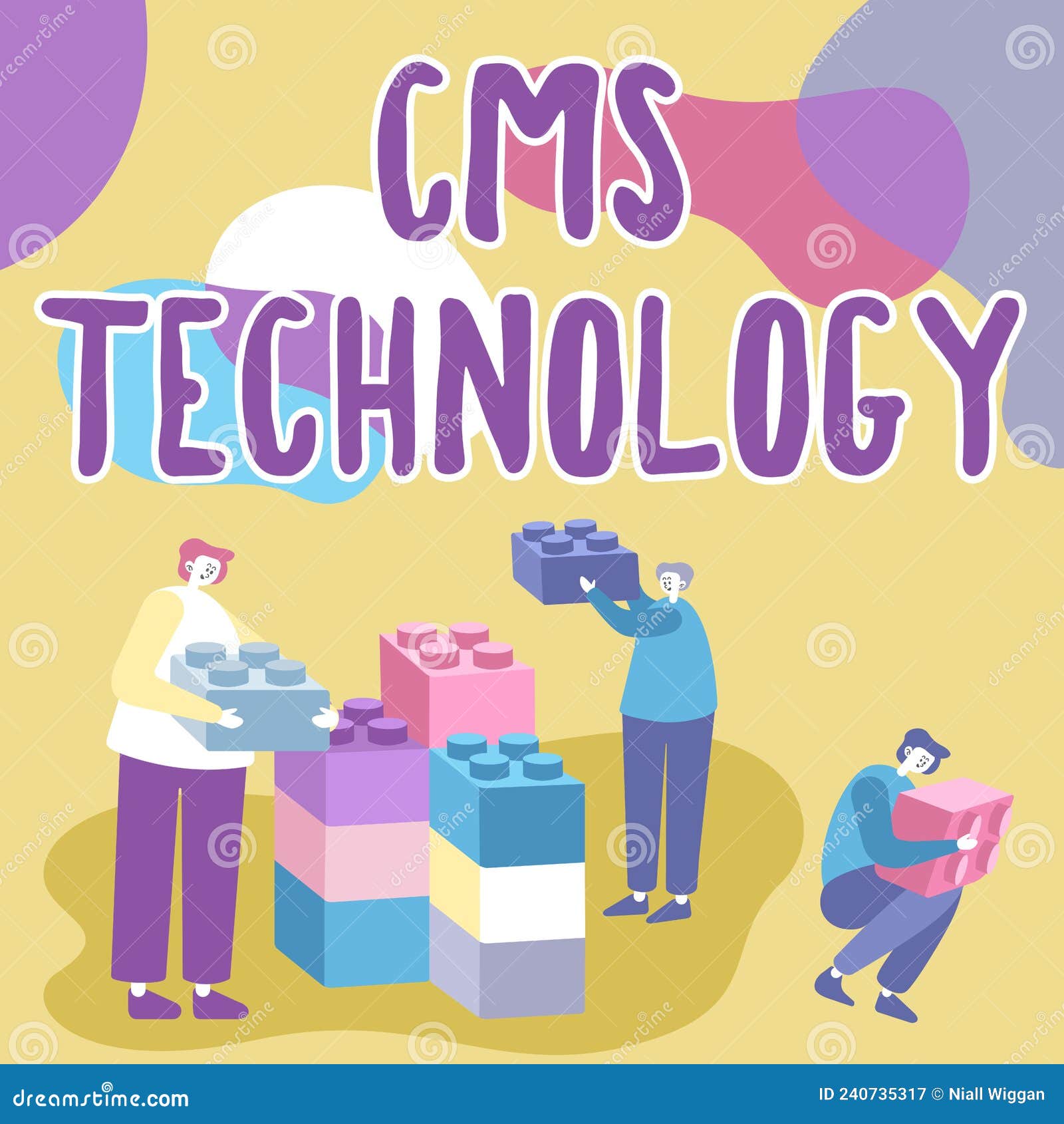 Handwriting Text Cms Technology. Concept Meaning Programs that are Used To Create and Manage ...