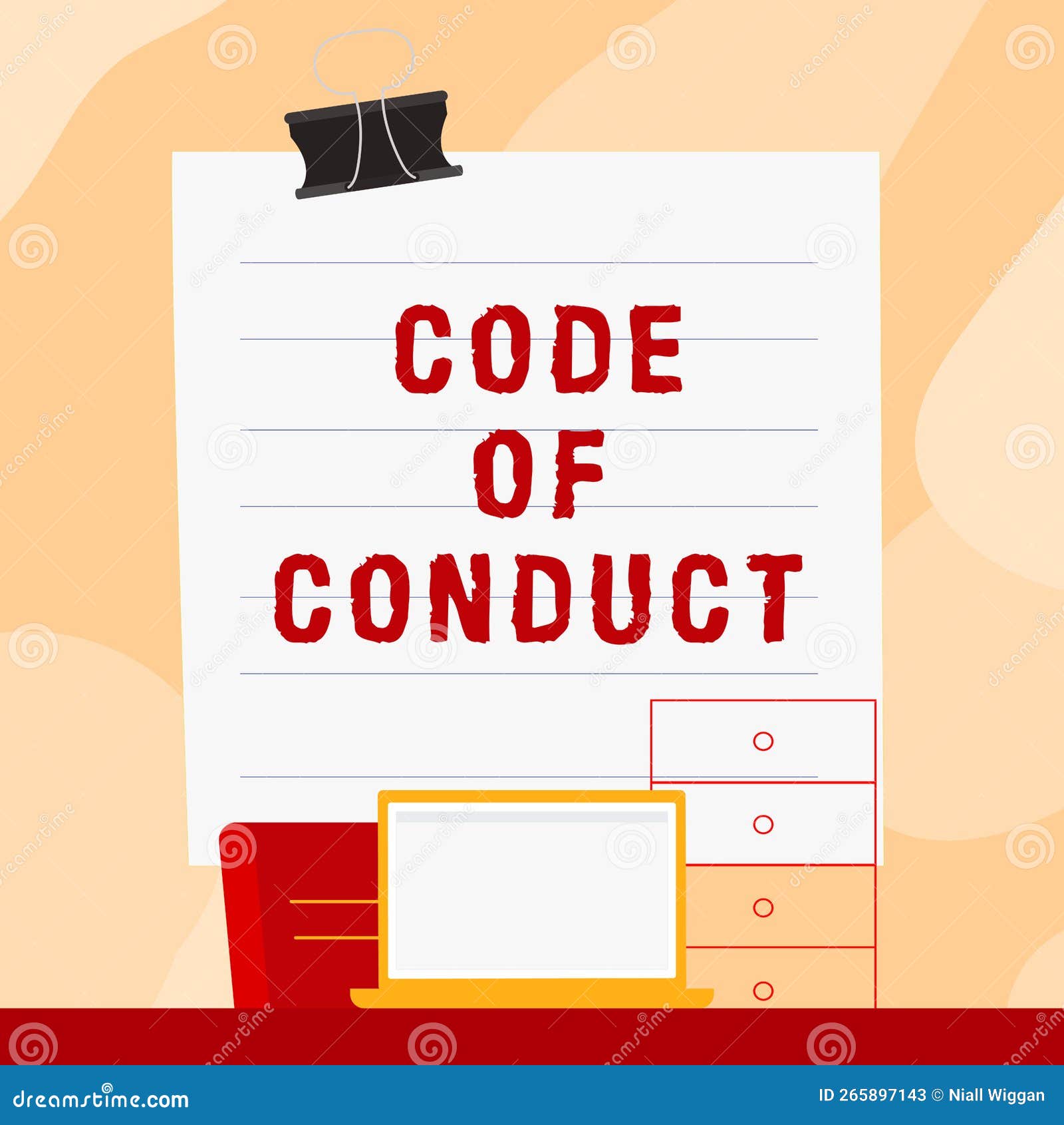 Handwriting Text Code of Conduct. Concept Meaning Ethics Rules Moral ...