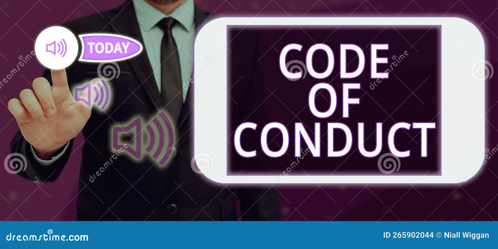 Text Sign Showing Code of Conduct. Word for Ethics Rules Moral Codes ...