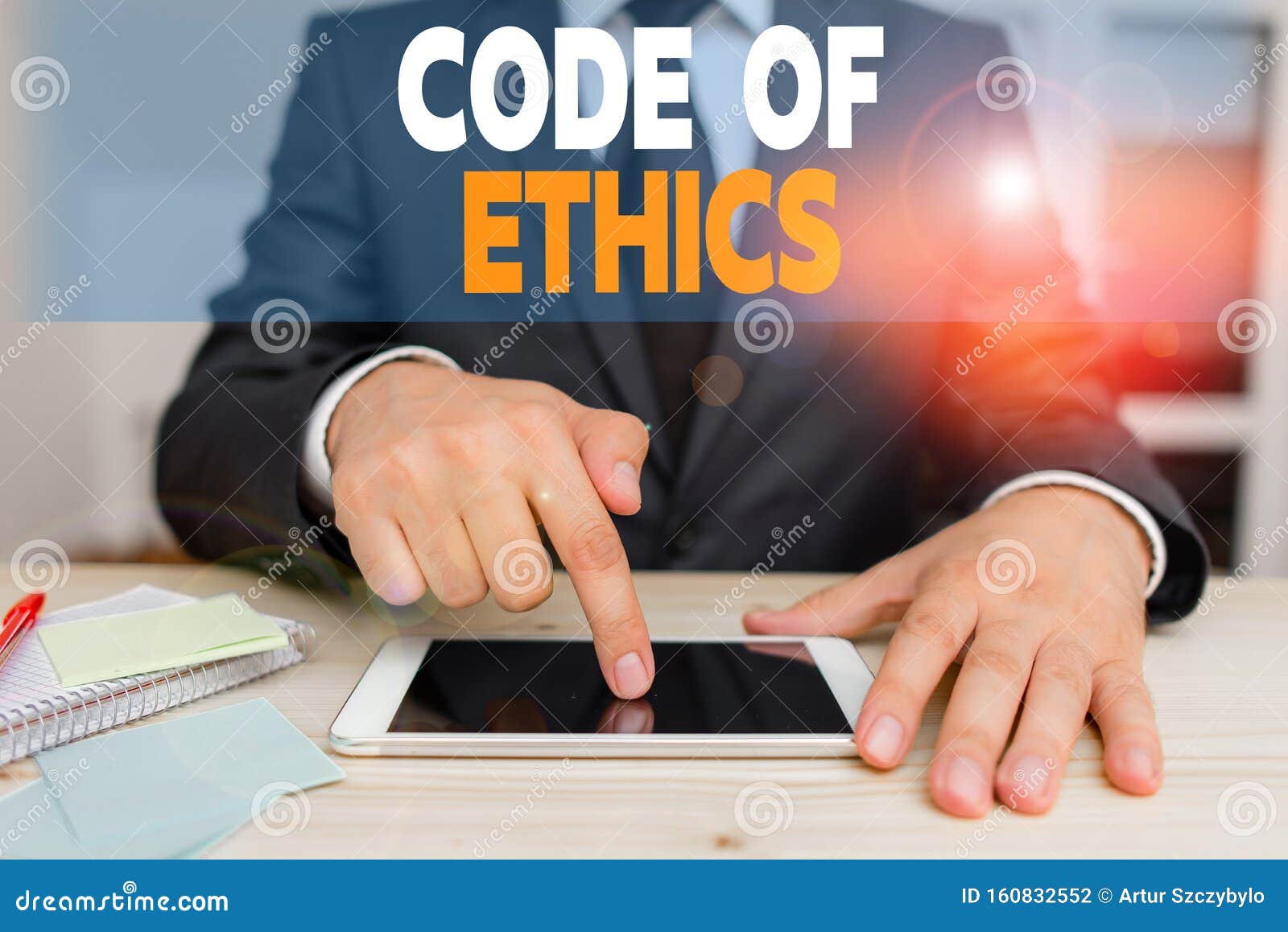 Handwriting Text Code of Ethics. Concept Meaning Basic Guide for ...