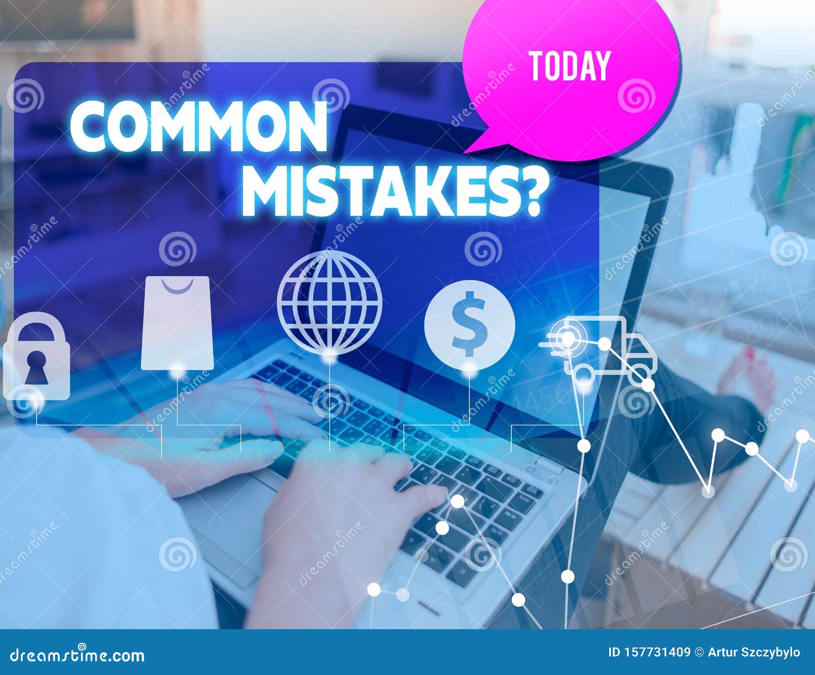 Handwriting Text Common Mistakes Question. Concept Meaning Repeat Act ...