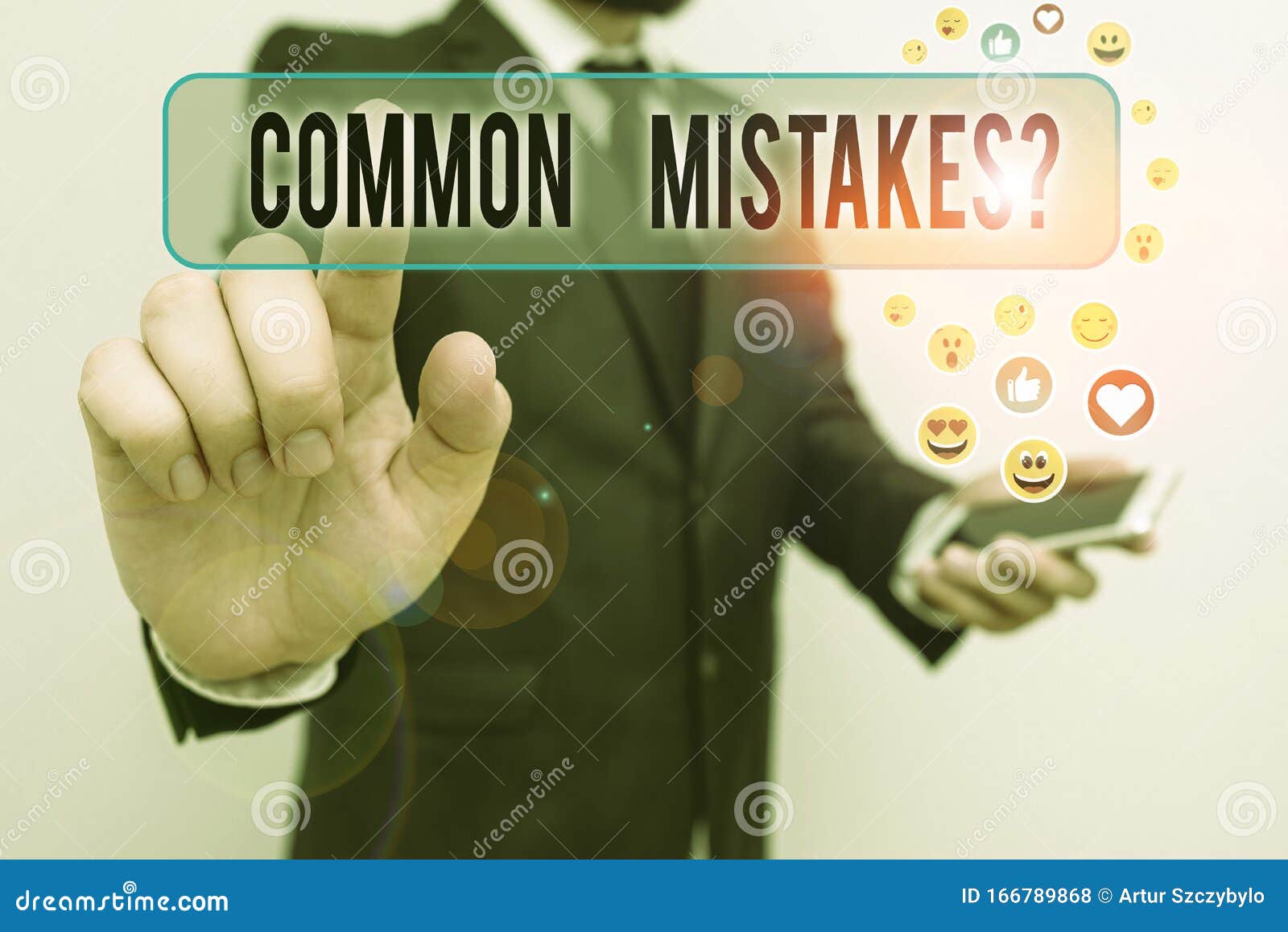 Handwriting Text Common Mistakes Question. Concept Meaning Repeat Act ...
