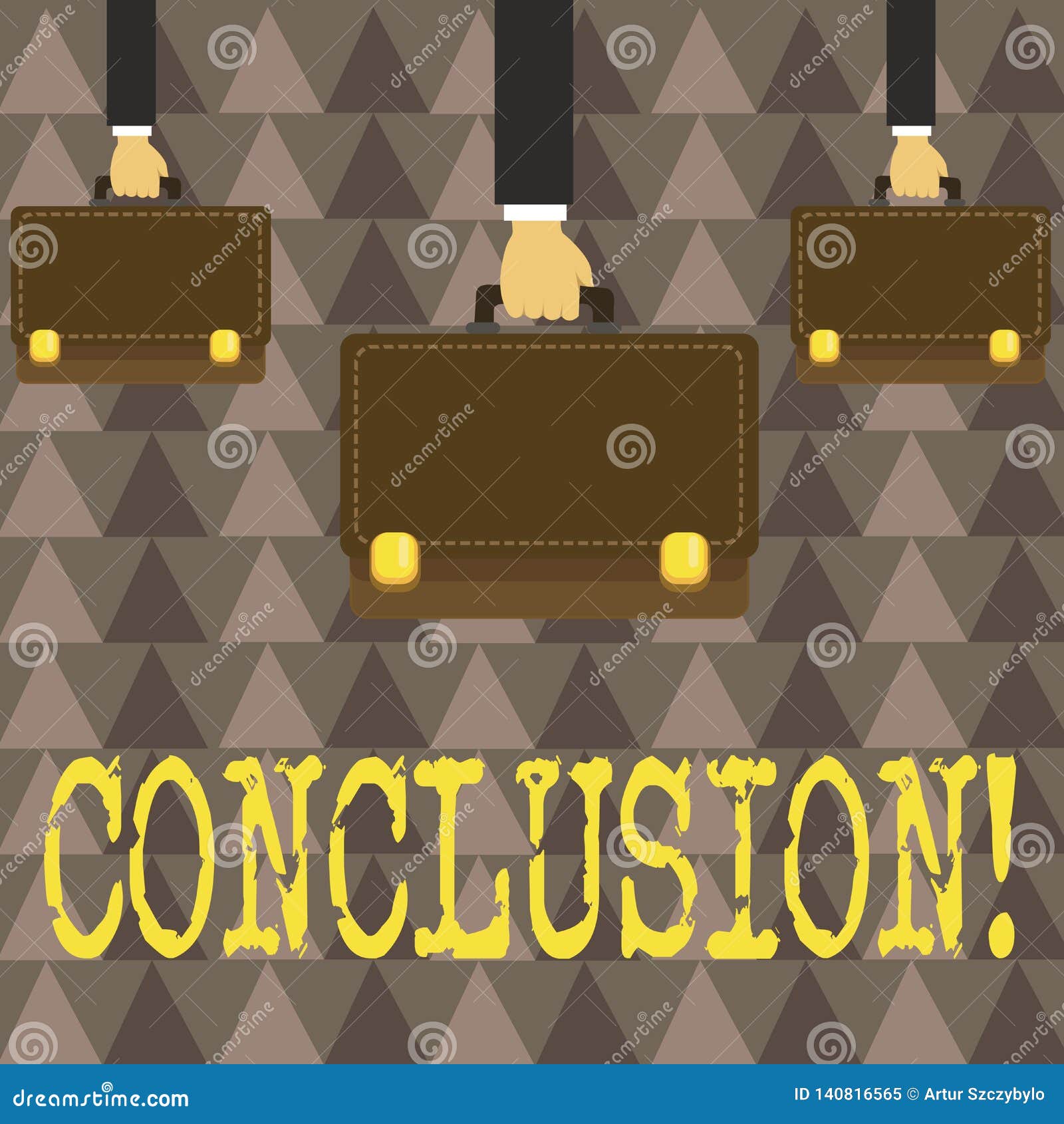 Conclusion Concept With Magnifying Glass Royalty-Free Cartoon ...